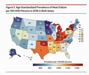 JAMA Cardiology heart disease burden by state maps of heart failure ...